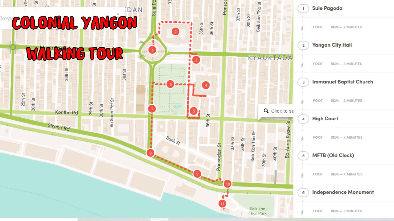 Yangon Myanmar Self Guided Walking Tour | BUMBLING TOURIST